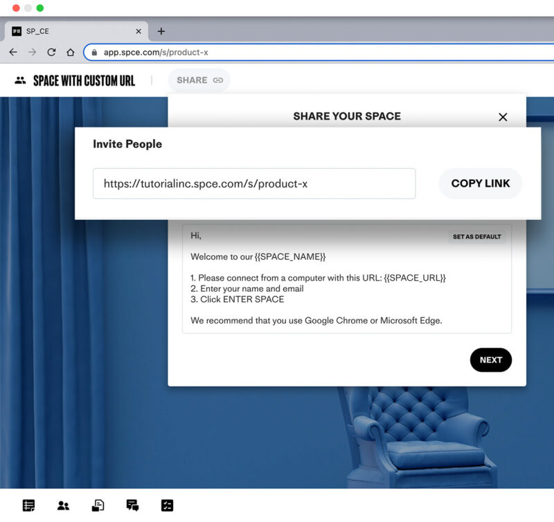 Customize the links to your spaces - SP_CE
