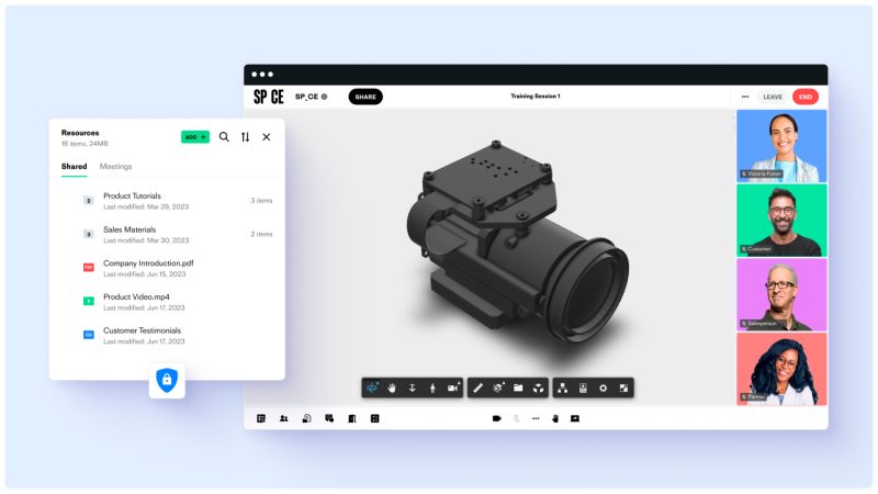 SP CE: Secure digital sales rooms and content sharing platform